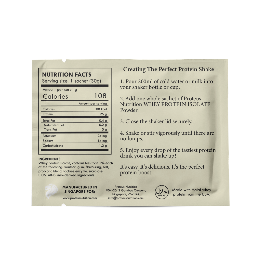 Whey Protein Isolate Sample Pack - 6 samples